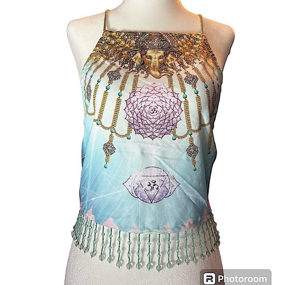 Dolls Kill | Tops | 24 Hrs Dolls Kill Mind Of The Mantra Beaded Fringe ...